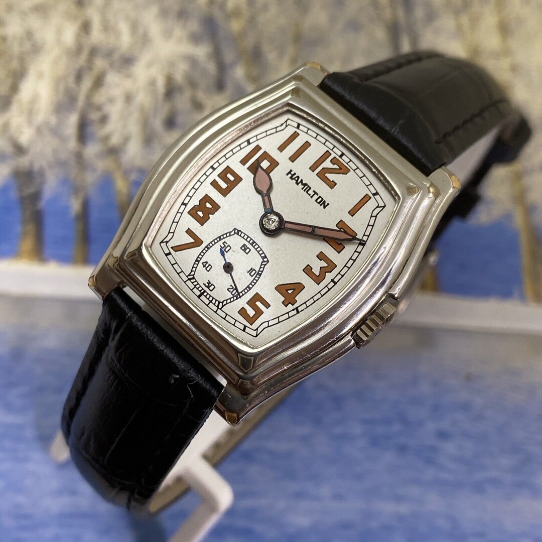 RARE Vintage 1932 Mans Hamilton WHITNEY Stunning Dial Fully Serviced W ...