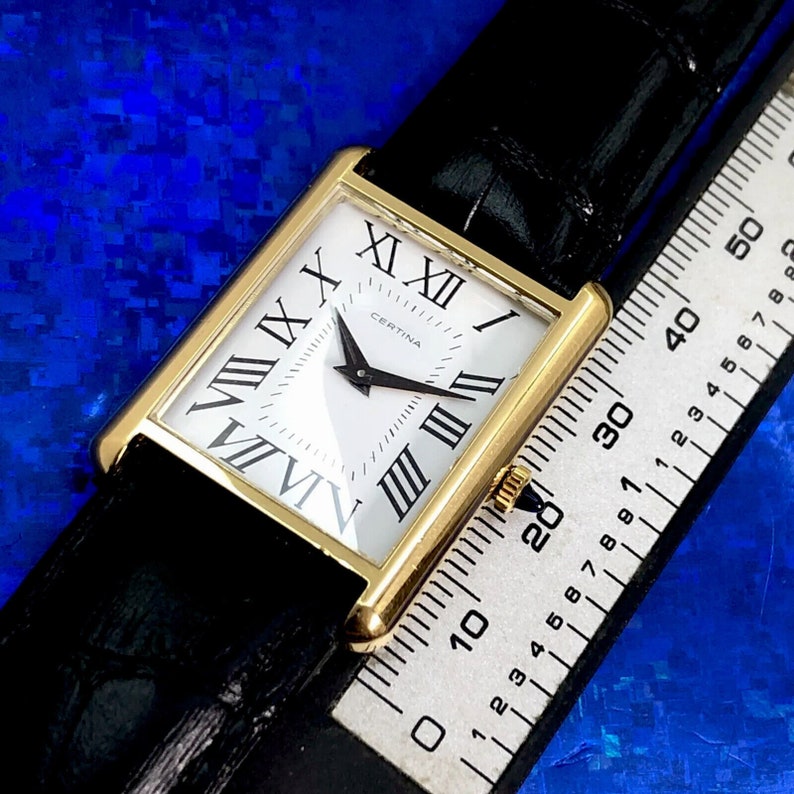 Vintage Mans CERTINA TANK Stunning Roman Numerals Dial - Etsy