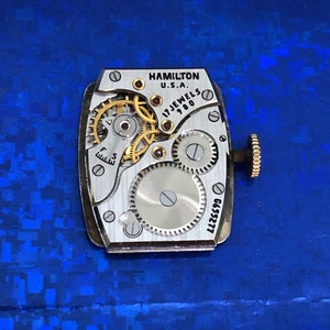 Exquisite Vintage 1949 Mans HAMILTON GROVER off White Dial Serviced ...