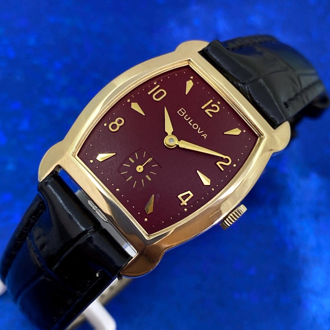Vintage 1961 Man’s BULOVA M1 PELHAM Stunning Red Dial Fully Serviced ...