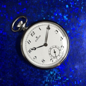 Vintage Pocket Watch EDOX Stunning Dial, Manuel Wind, Serviced W ...