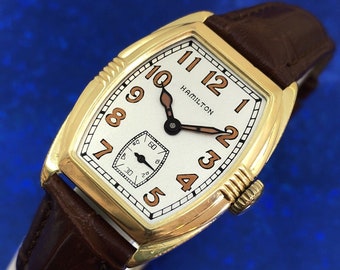 1950'S Vintage HAMILTON RUSSELL, Stunning Silver Dial, Serviced With ...