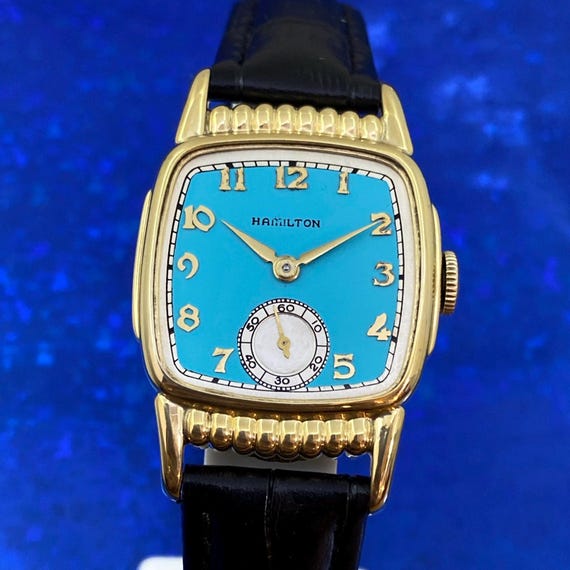 Vintage 1937 Man’s HAMILTON ROLAND Stunning Tiffany D… - Gem