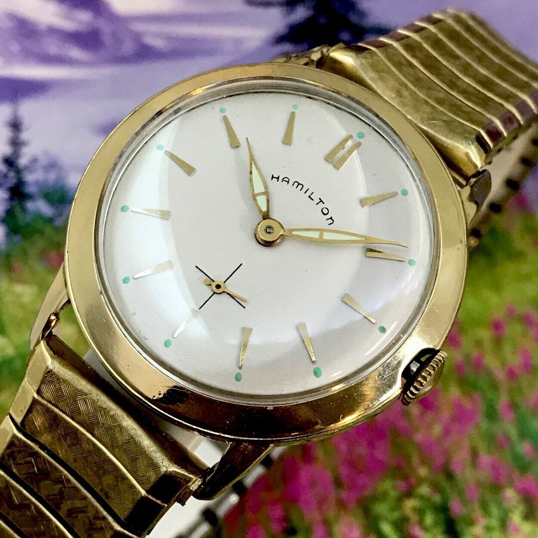 Vintage 1957 Mans HAMILTON GUARDSMAN Stunning Dial Fully Serviced ...