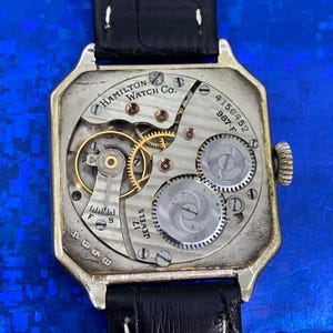 Exquisite Vintage 1927 Man’s HAMILTON Cut Corner Stunning Dial Serviced ...