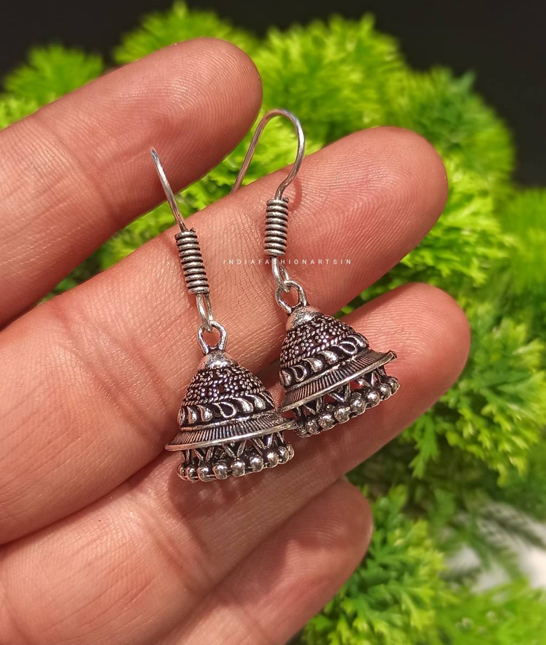 Brass Jhumka/small Handmade Traditional Jhumka Earrings/oxidized Jhumka ...