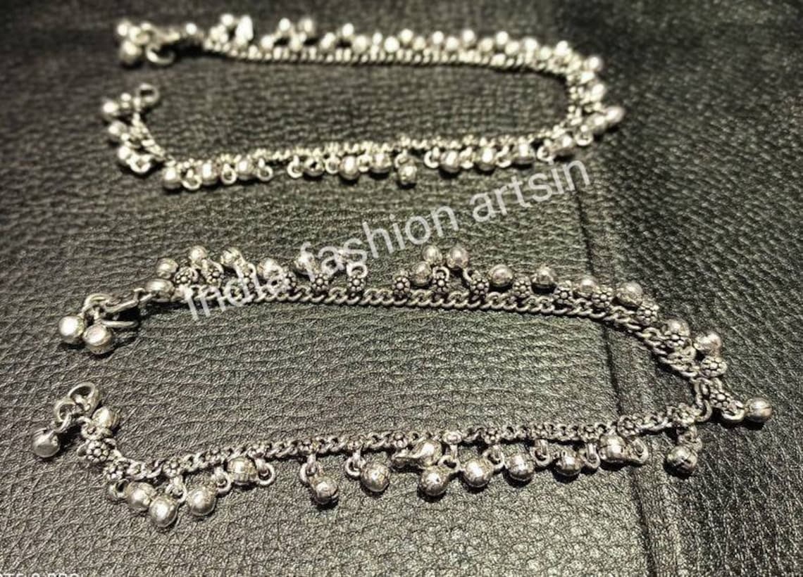 Trendy Indian Oxidized Anklets Feet Bracelet Ankle Chain - Etsy