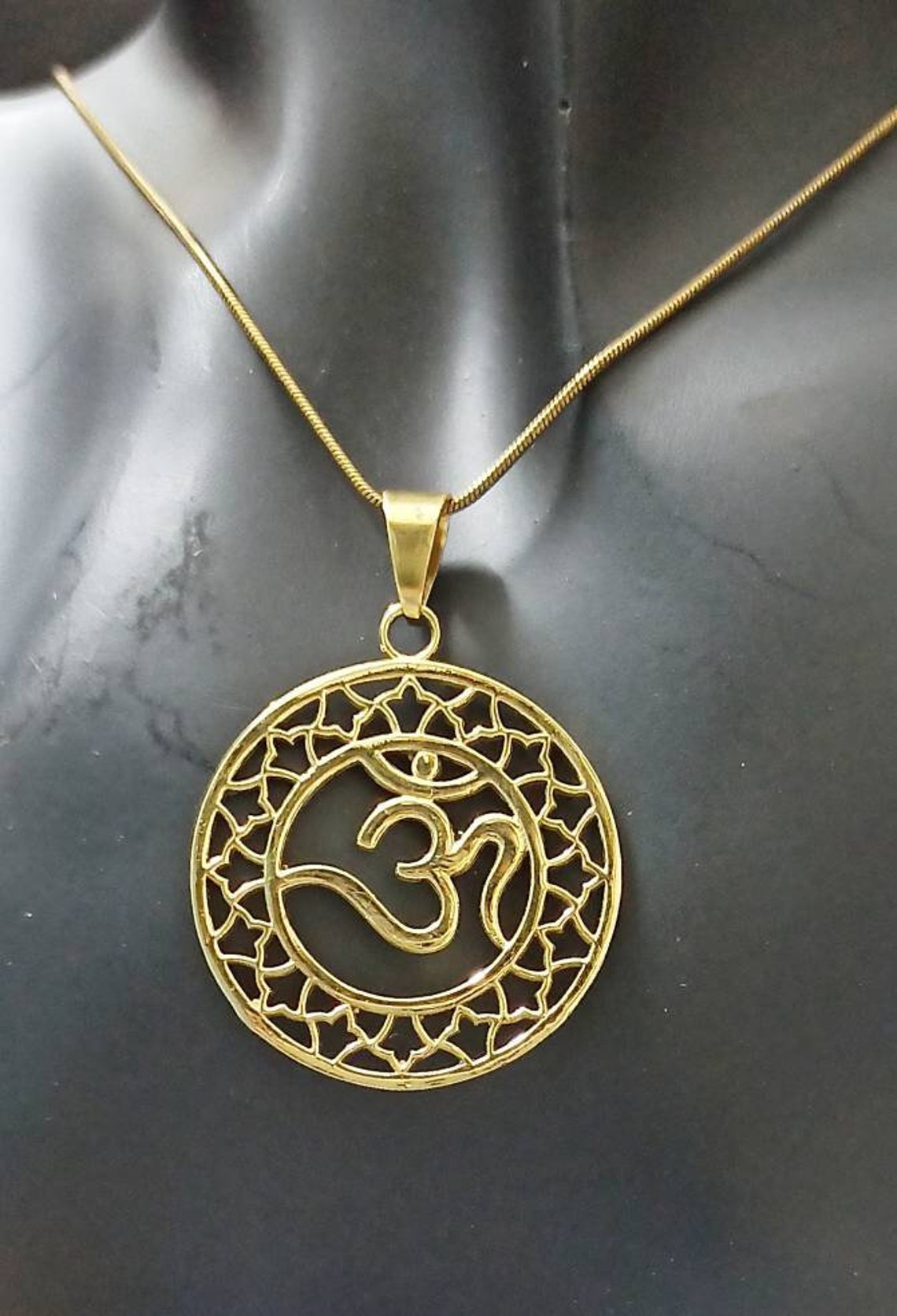 Om Pendant Shiva PendantBrass Pendant Indian Jewellery. | Etsy