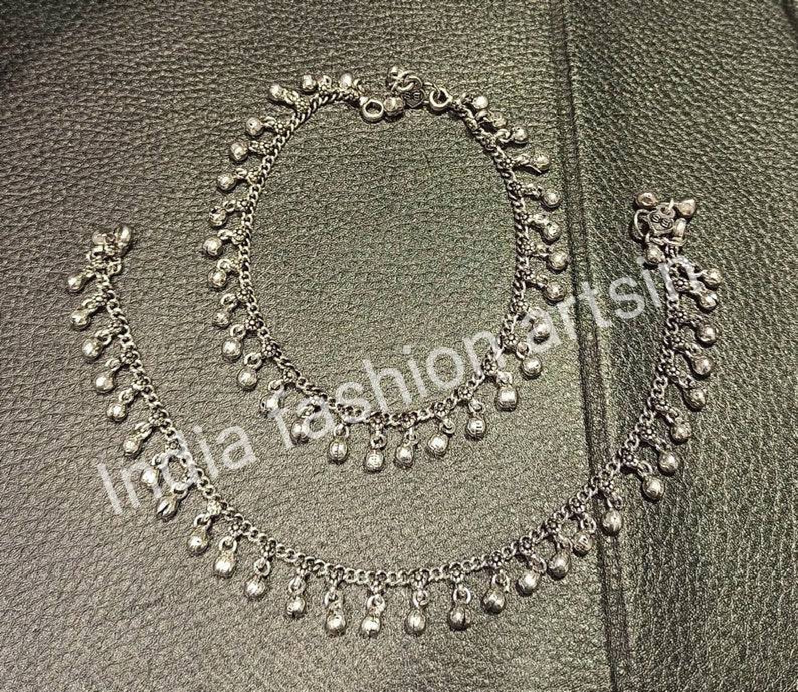 Trendy Indian Oxidized Anklets Feet Bracelet Ankle Chain - Etsy
