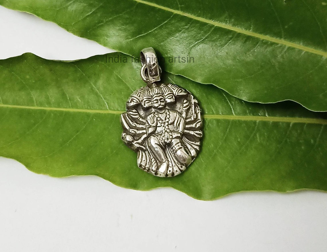 Panchmukhi HANUMAN Pendant/ Silver 925 Hanuman Pendant/Lord | Etsy
