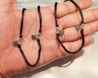 Black Thread Anklets - Etsy