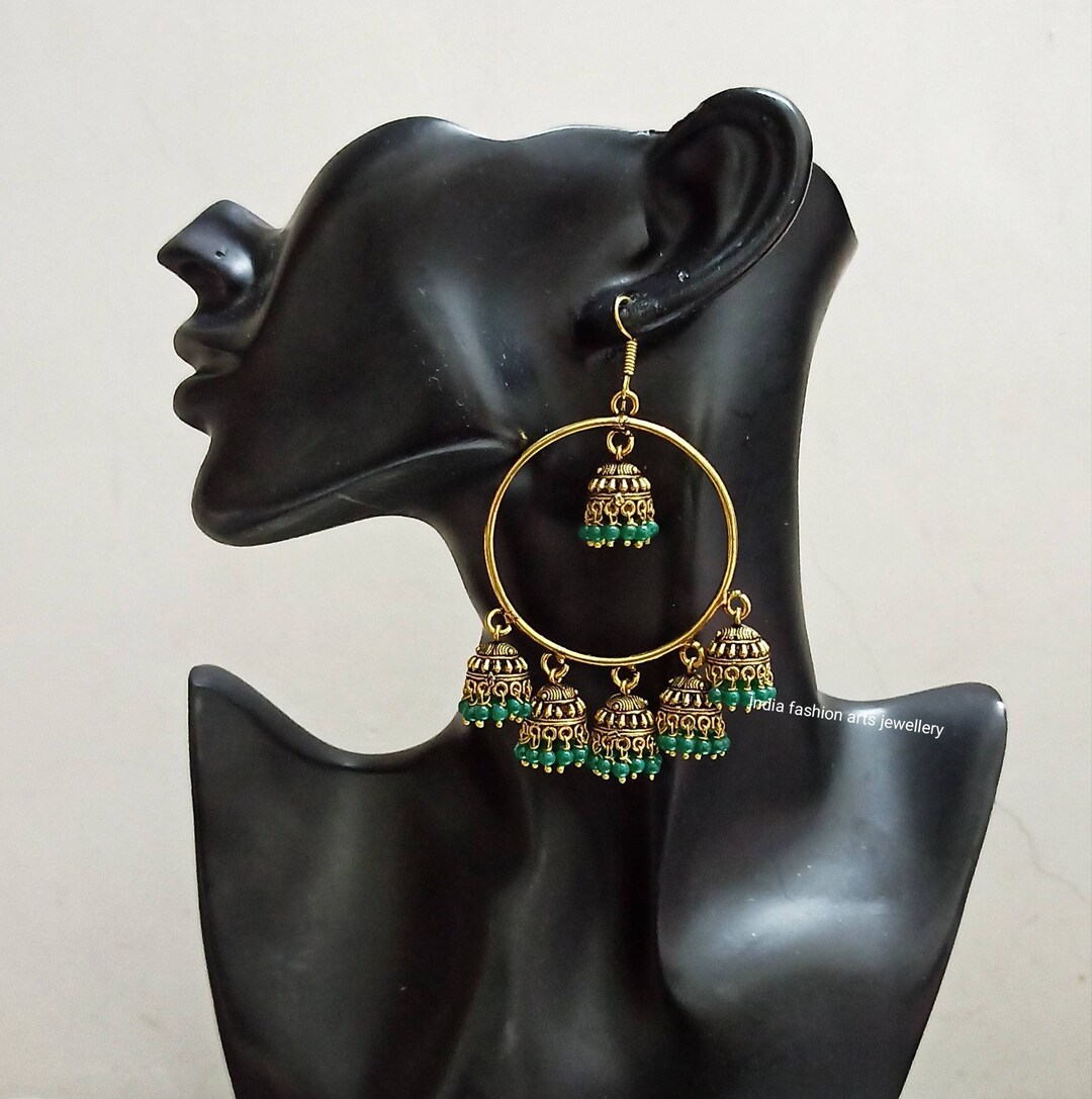 Indian Traditional Chandbali Earrings/anniversary Earrings/big ...
