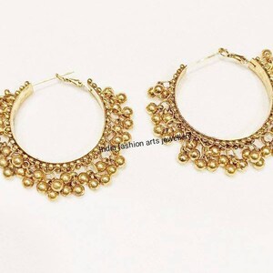 Ghungroo Chandbali Earrings/handmade Chandbali Earrings/ethnic Indian ...