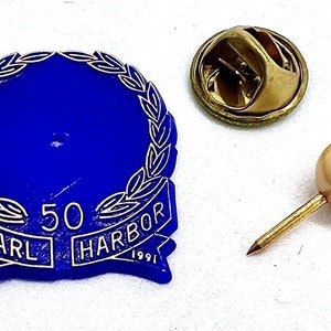 Vintage Remember Pearl Harbor Pin 50th Anniversary War - Etsy
