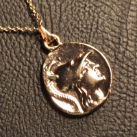 Ares Medallion: Engraved Greek God of War Pendant, Sterling Silver or ...