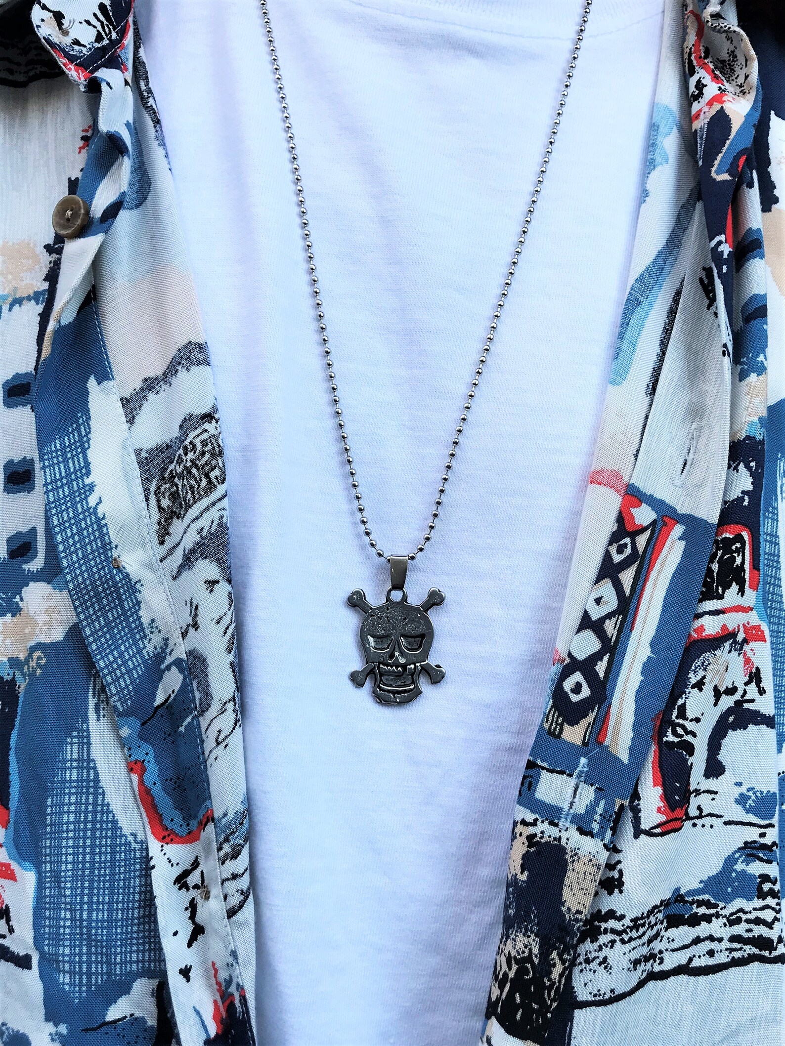 Skull Necklace / Custom Design Gothic Death's Head / Handmade Silver ...