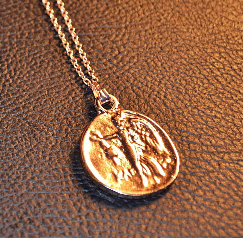 Ares God of War Silhouette Locket Necklace in Gold and Silver, Ancient ...
