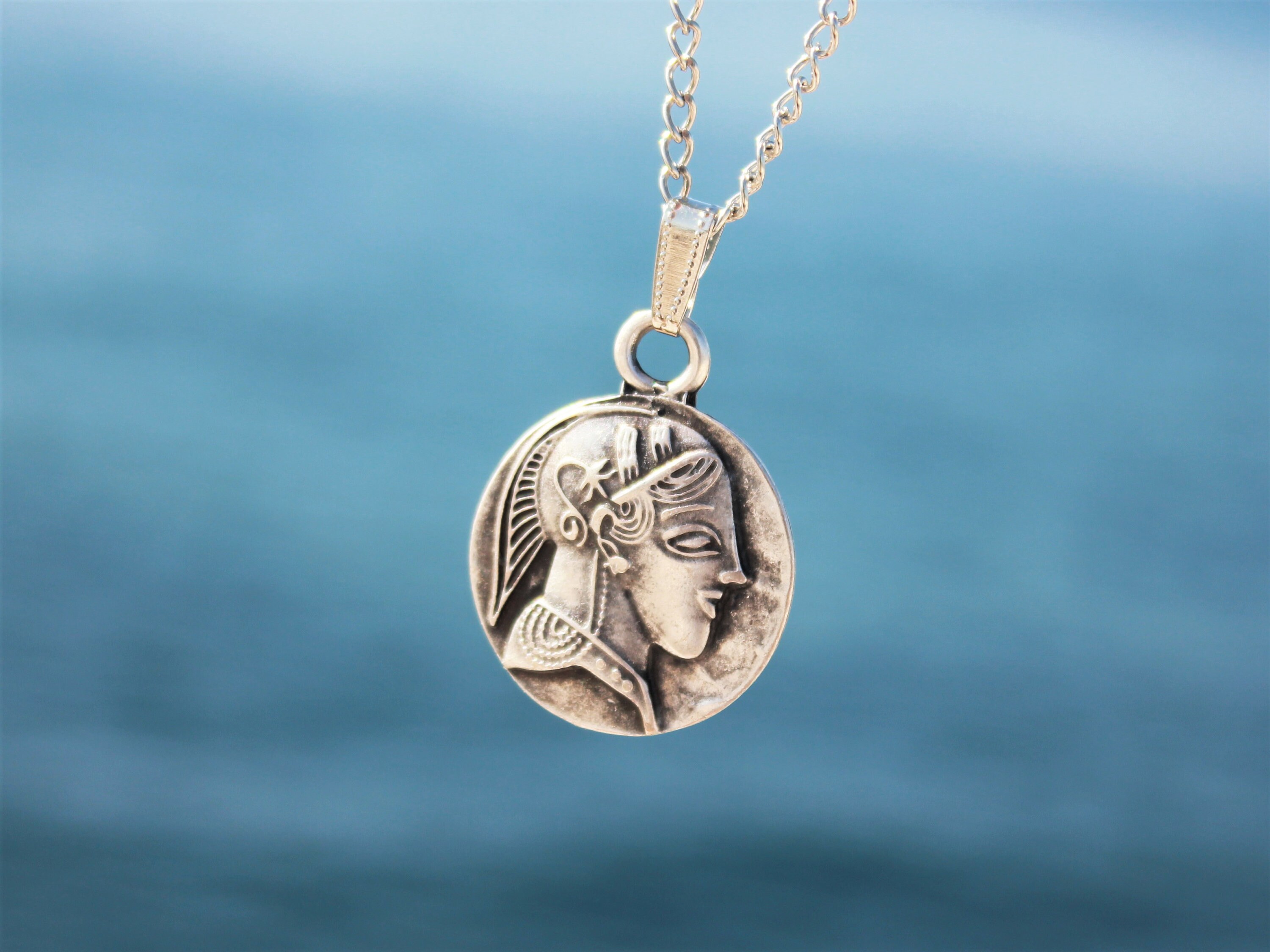 Athena Coin Necklace Aries Mythology Gold Attica Tetradrahmi Pegasus ...