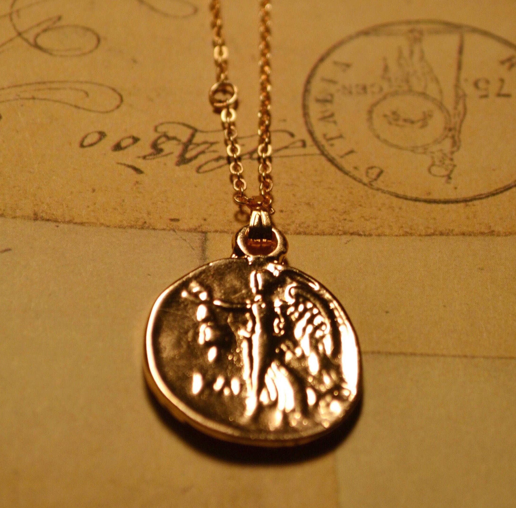 Ares God of War Silhouette Locket Necklace in Gold and Silver, Ancient ...