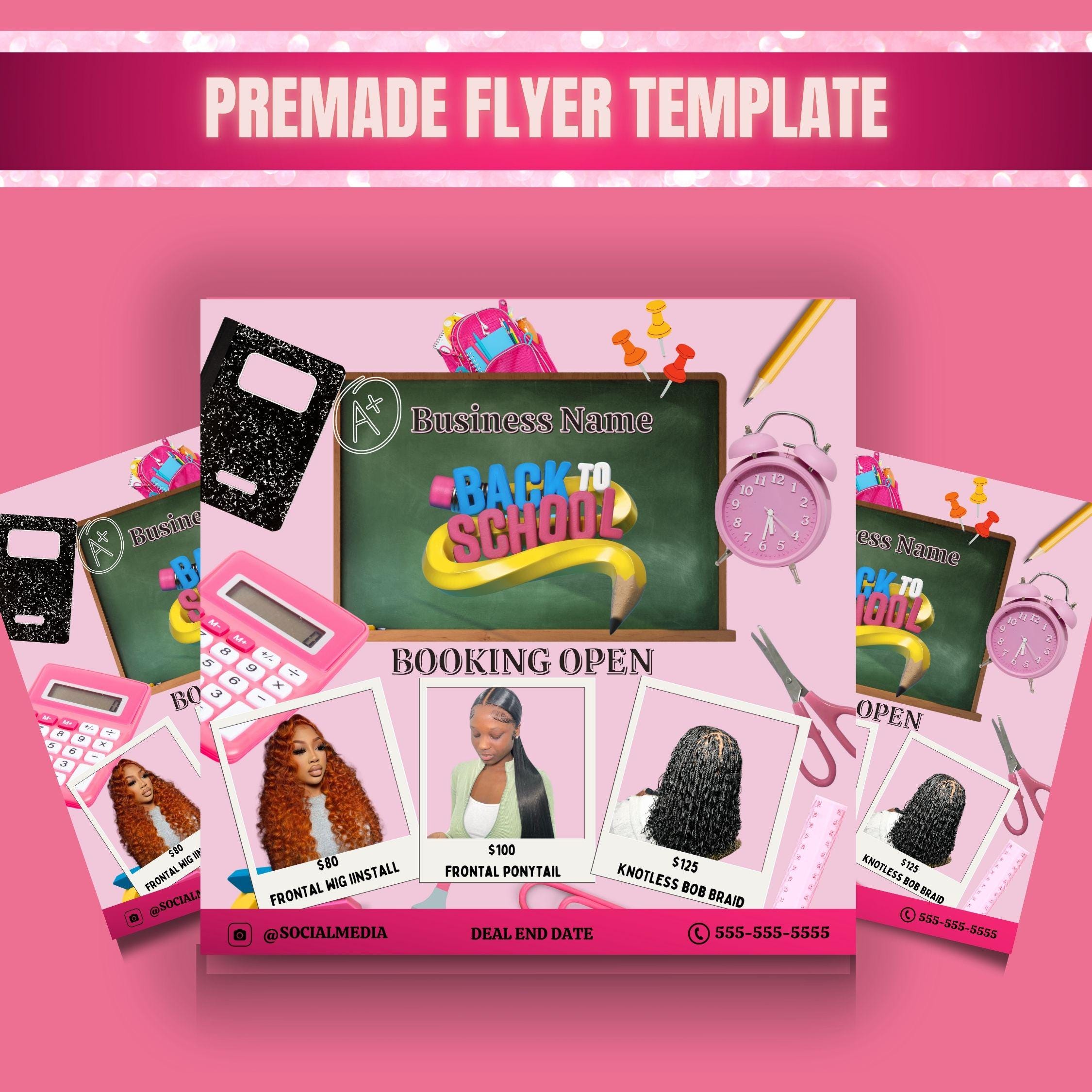 Back to School Sale Flyer, DIY Flyer Template Design, Sale Flyer ...