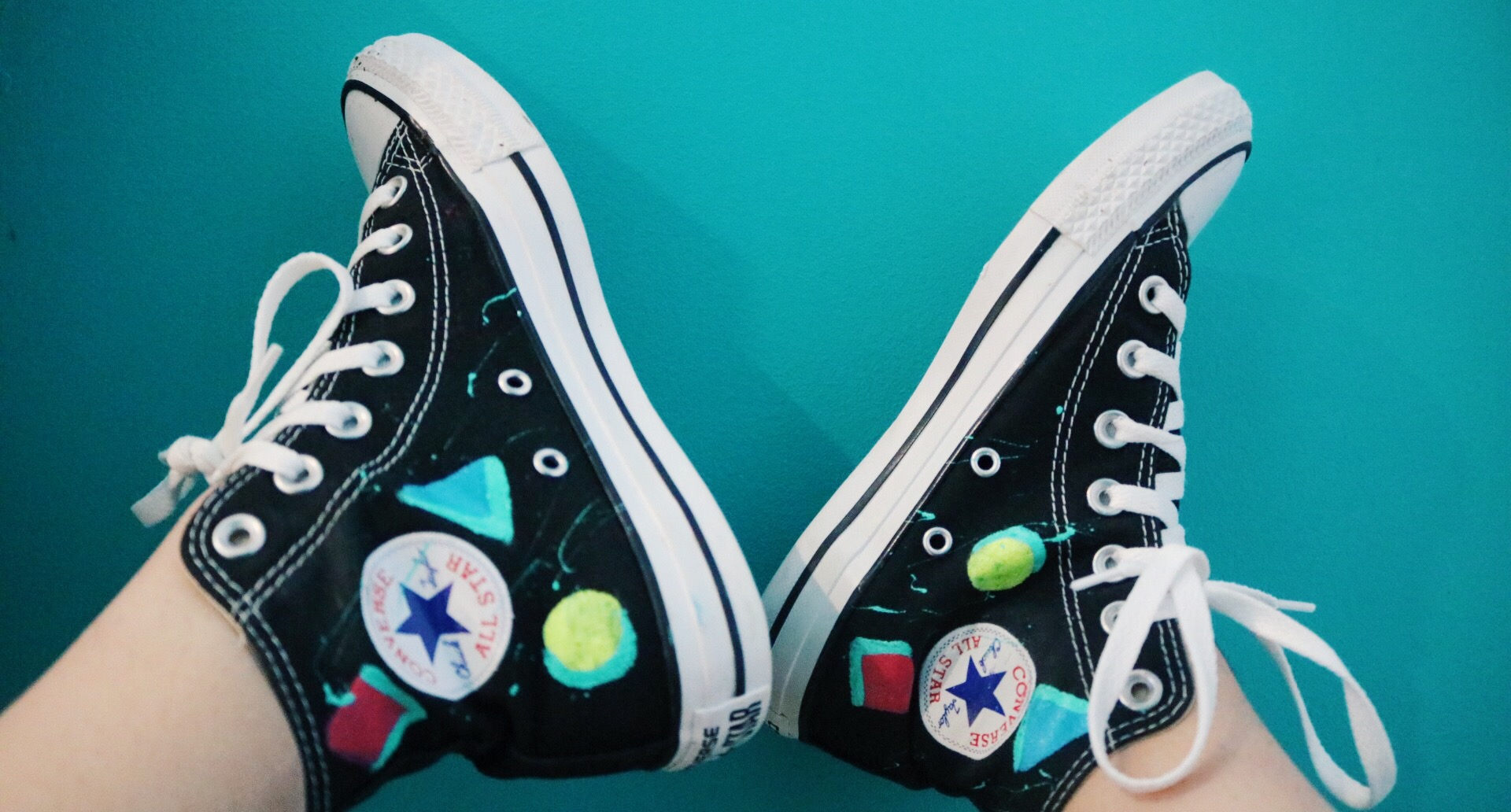 RETRO CONVERSE, 80's and 90's Themed Custom Hand Painted Sneakers - Etsy