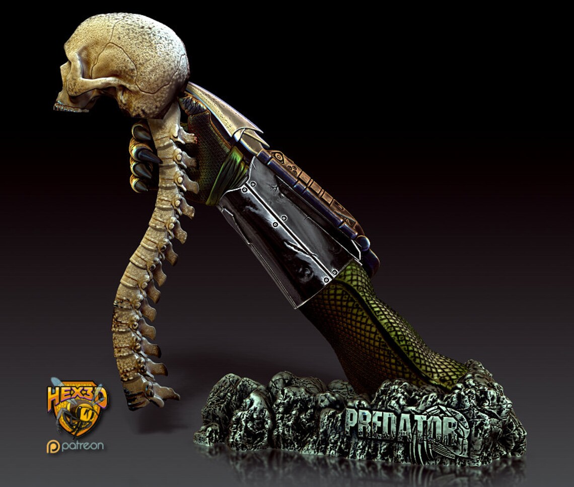 Predator Skull Trophy Stand 3d Printed Desk Predator Hunting | Etsy UK