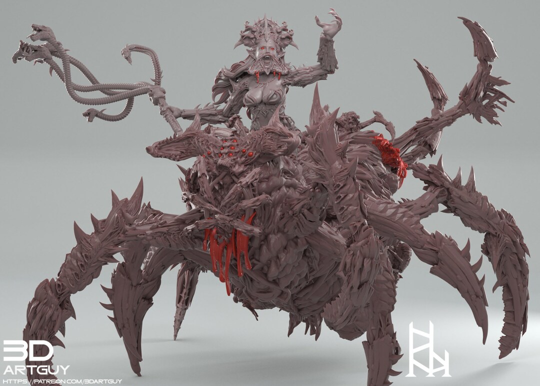 Lolth the Demon Queen 3D Printed Resin Miniature Dungeons and Dragons ...