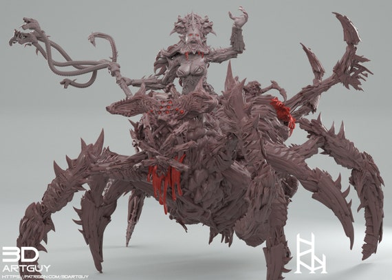 Lolth the Demon Queen 3D Printed Resin Miniature Dungeons - Etsy