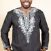 Kojo-african Clothing, Blue With Sliver Embroidery Wear,embroidery ...