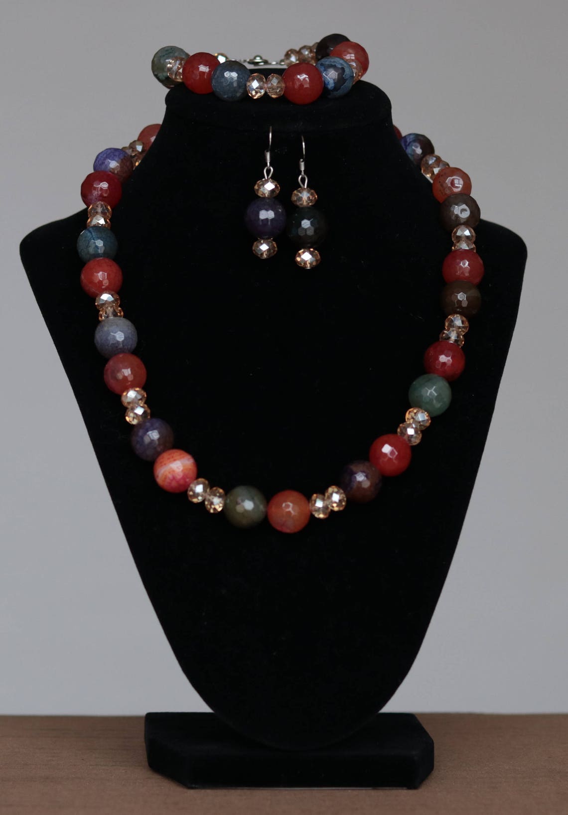 Colorful African Jewelry Set Beaded Jewelry Set Necklace | Etsy