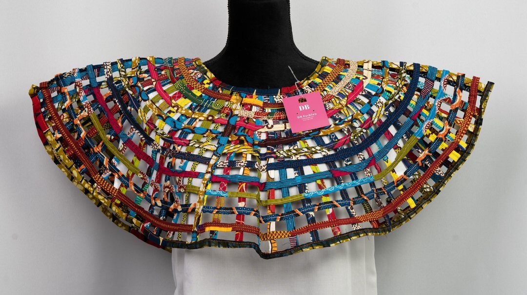 Ankara African Button Necklaces, Ankara Necklace, African Clothings ...