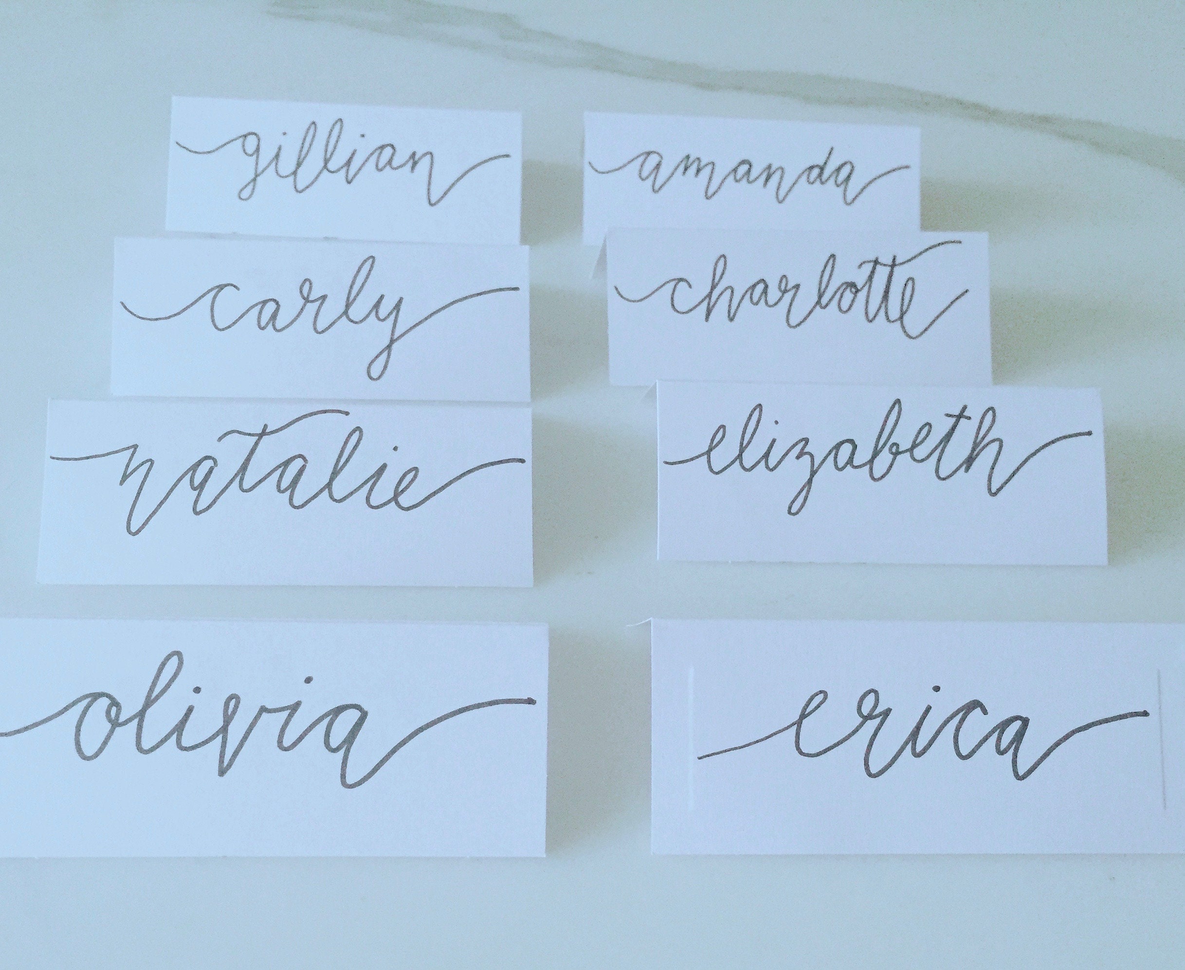 Custom Handwritten Personalized Calligraphy Place Cards weddings/events ...