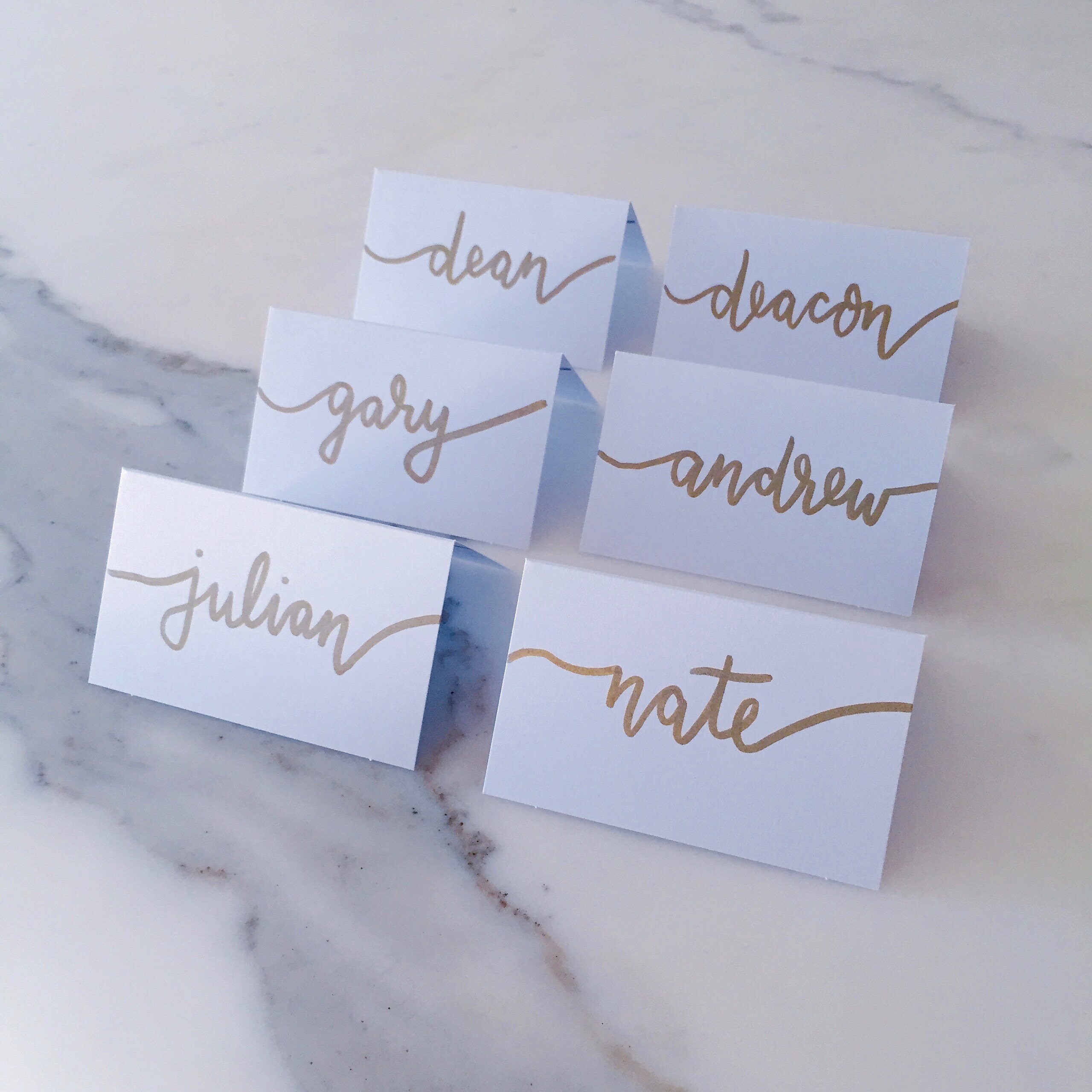 Custom Handwritten Personalized Calligraphy Place Cards weddings/events ...