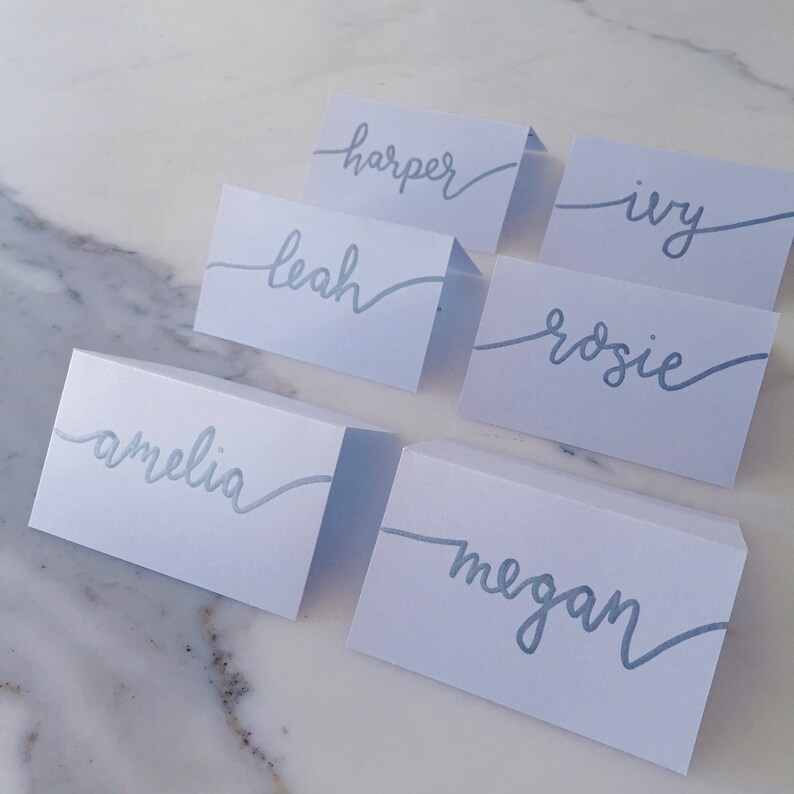 Custom Handwritten Personalized Calligraphy Place Cards weddings/events ...