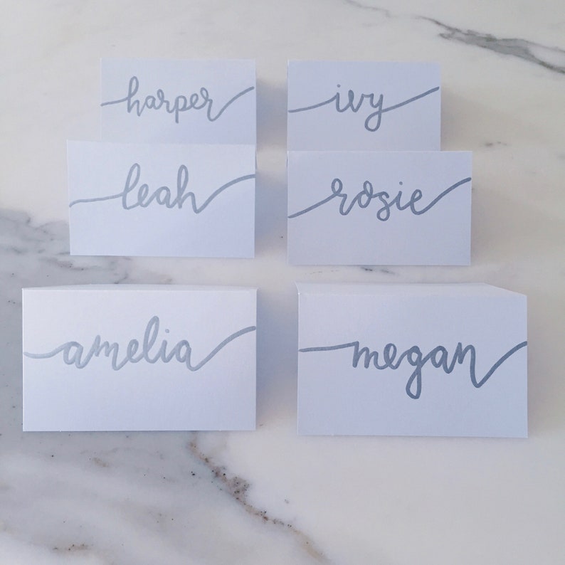 Custom Handwritten Personalized Calligraphy Place Cards - Etsy