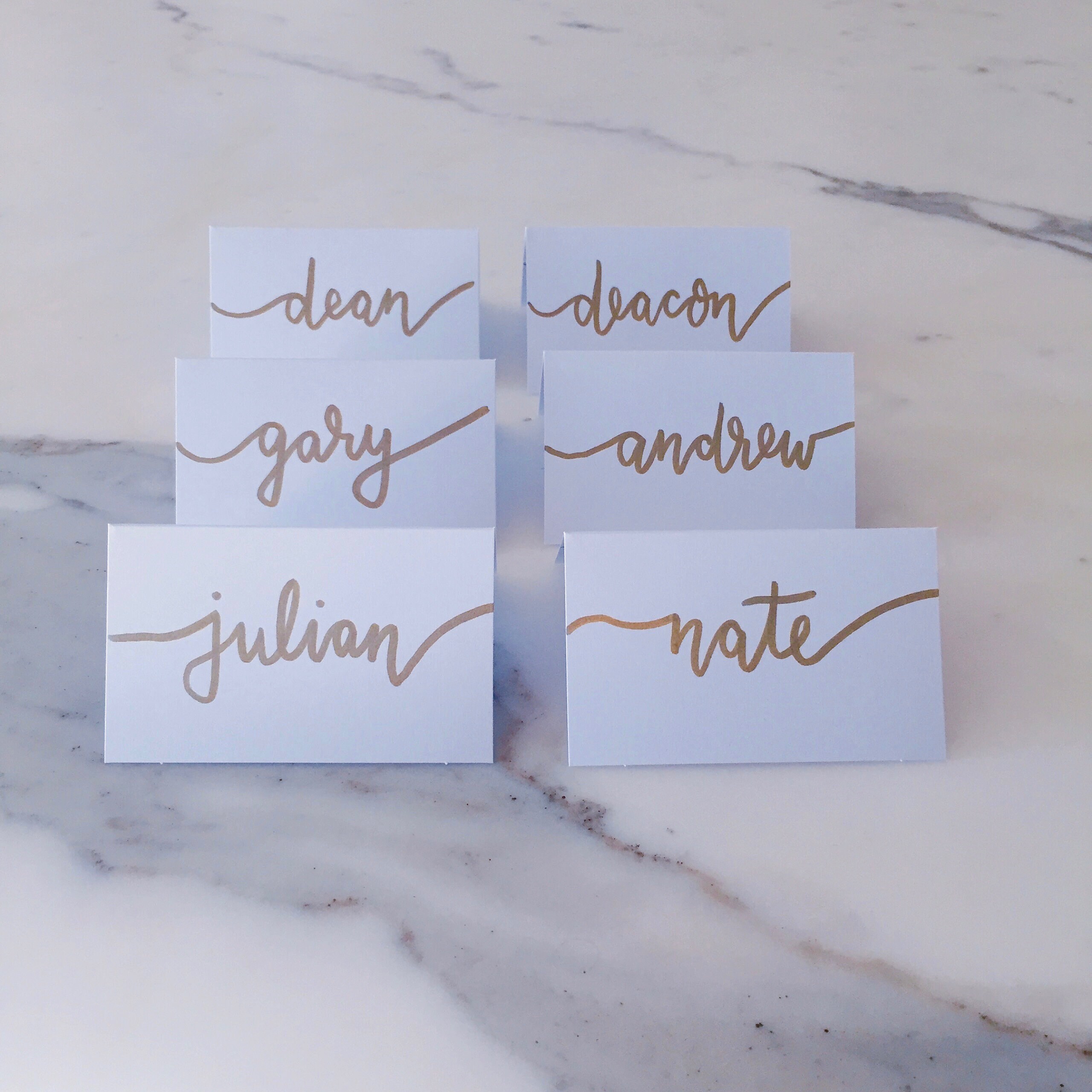 Custom Handwritten Personalized Calligraphy Place Cards weddings/events ...