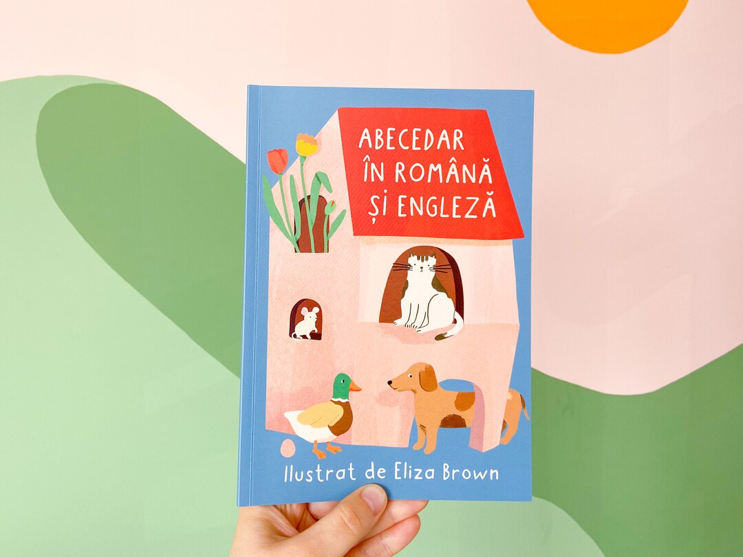 Abecedar in Română Si Engleză Ilustrații Drăguțe ABC Book Romanian ...