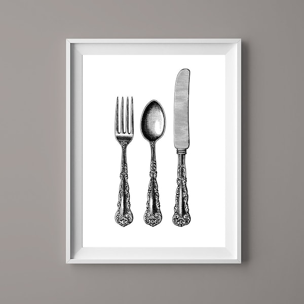 Silverware Prints - Etsy
