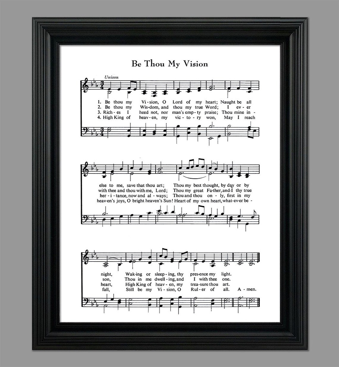 Be Thou My Vision Hymn Lyrics Hymnal Sheet Sheet Music Home Decor ...
