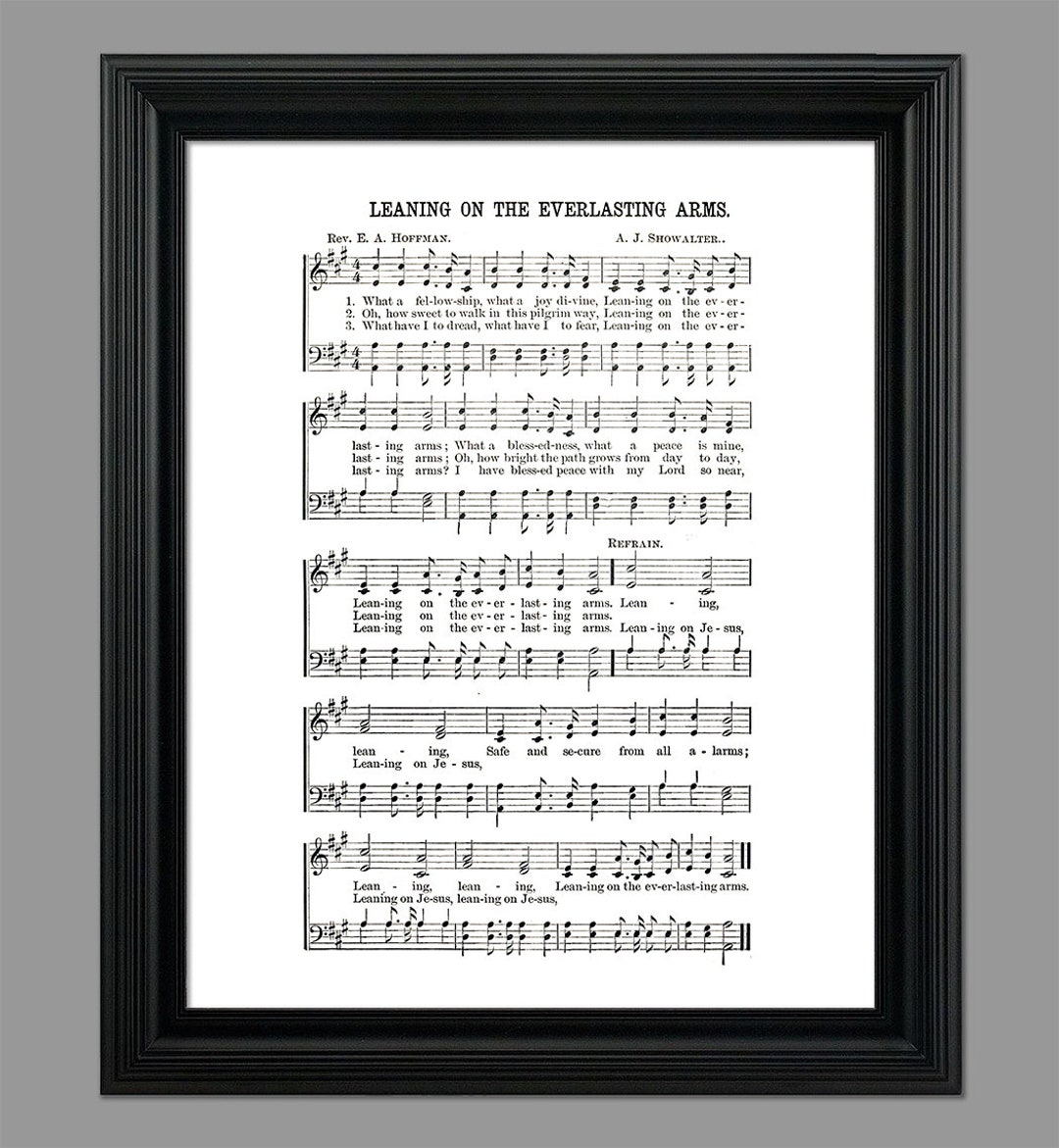 Leaning on the Everlasting Arms Hymn Lyrics - Hymnal Sheet - Sheet ...