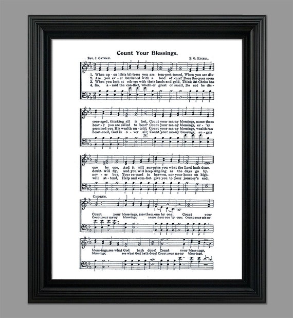 Count Your Blessings Hymn Print Hymnal Sheet Sheet Music - Etsy