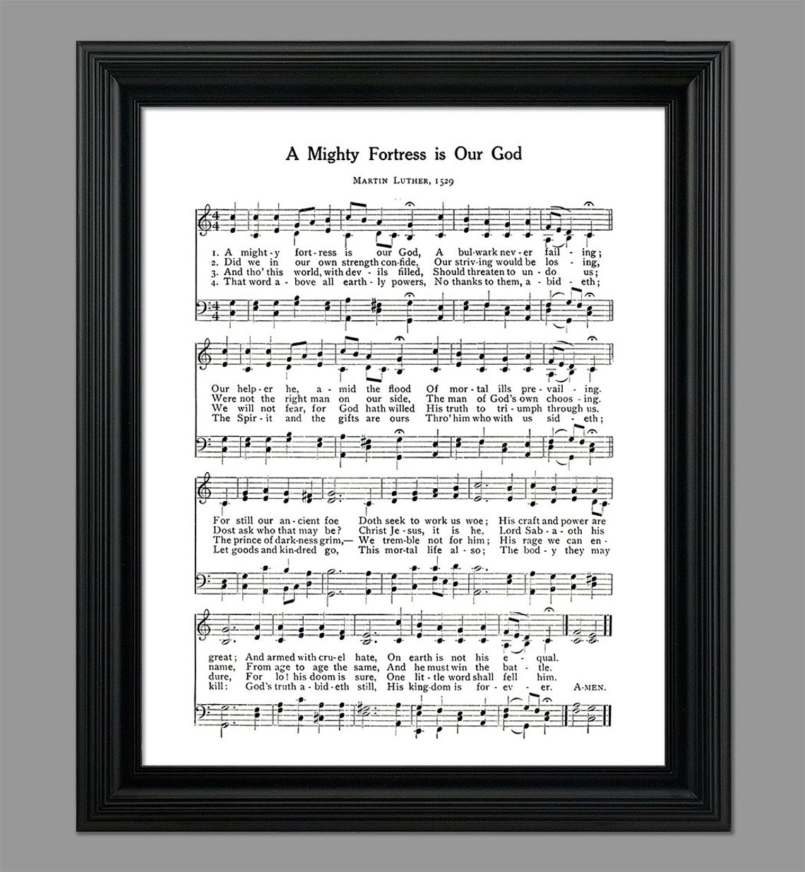 A Mighty Fortress is Our God Hymn - Hymnal Sheet - Sheet Music- Home ...