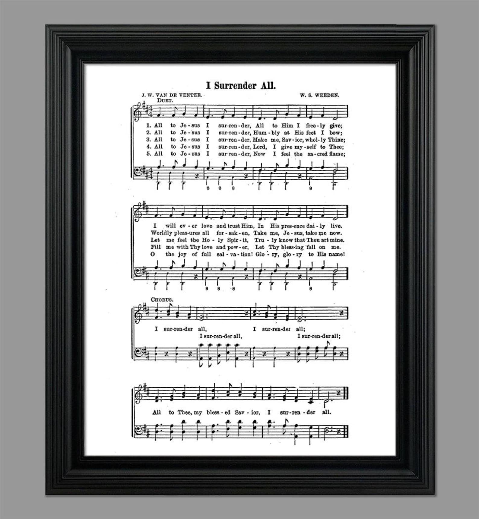 I Surrender All Hymn Lyrics Sheet Music Art Hymn Art Hymnal Sheet Home ...