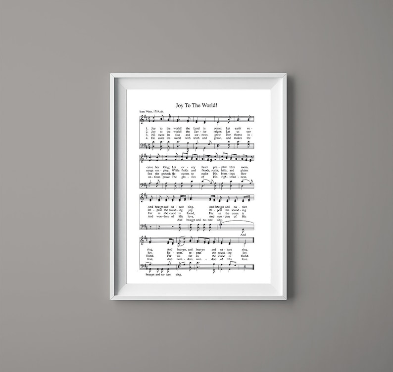 Joy to the World Christmas Song Lyrics Christmas Sheet Sheet Music ...