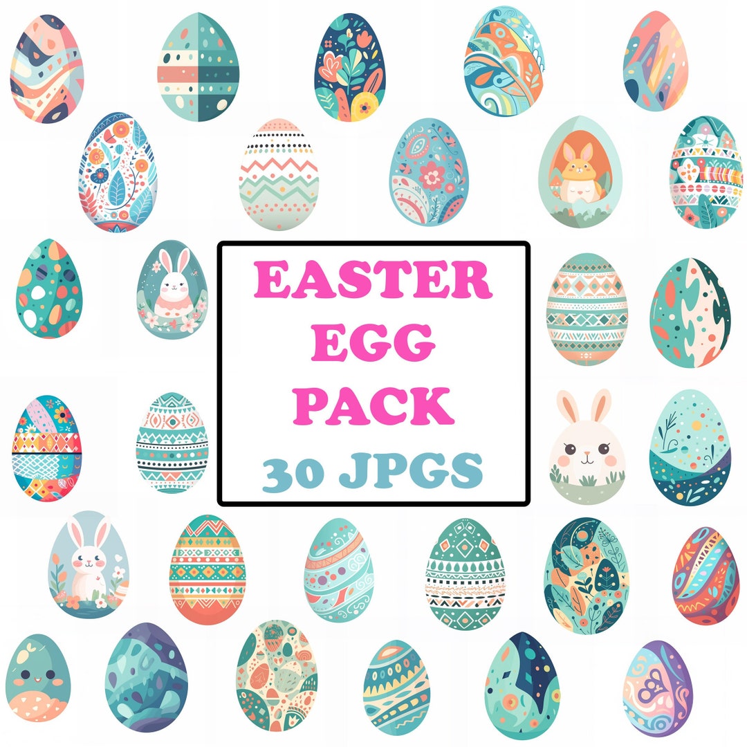 Easter Egg Clipart - 30 High Quality Jpgs - Digital Download - Card ...