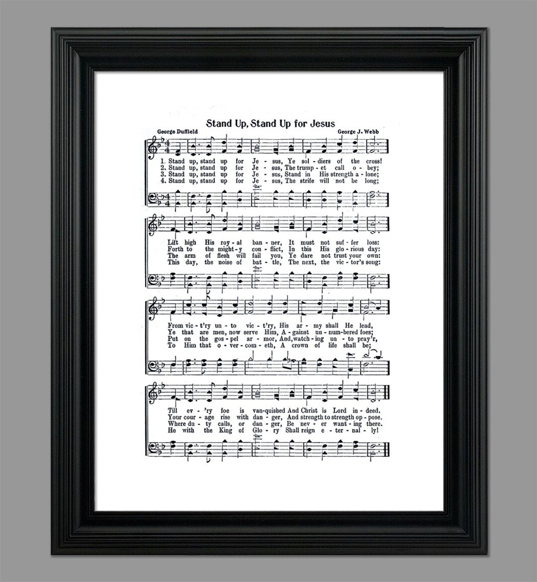 Stand Up, Stand up for Jesus Hymn Lyrics - Hymnal Sheet - Sheet Music ...
