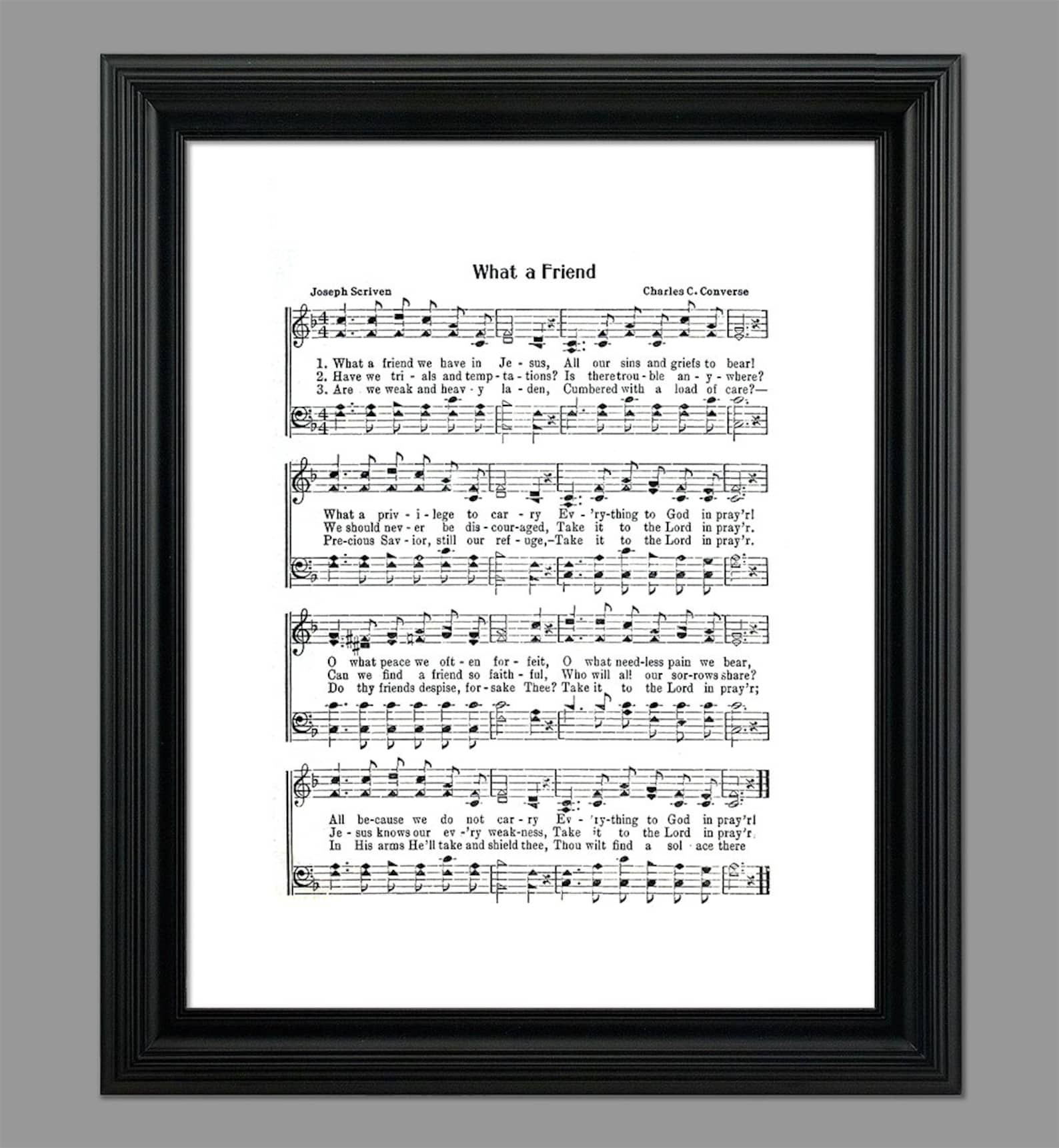 What A Friend We Have In Jesus Hymn Lyrics Hymnal Sheet Sheet Music