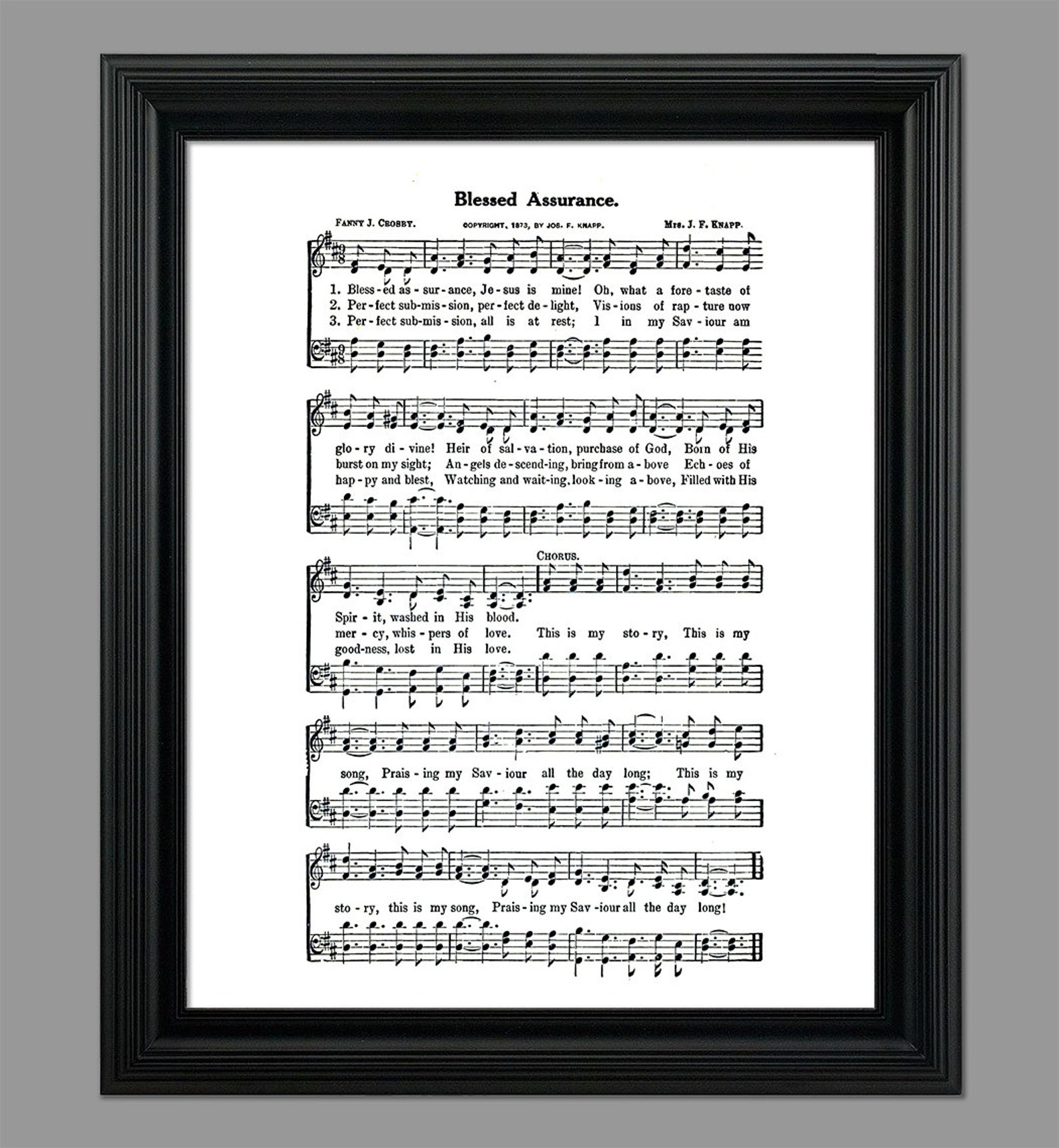 Blessed Assurance Jesus Is Mine Hymn Lyrics Hymnal Sheet Sheet Music