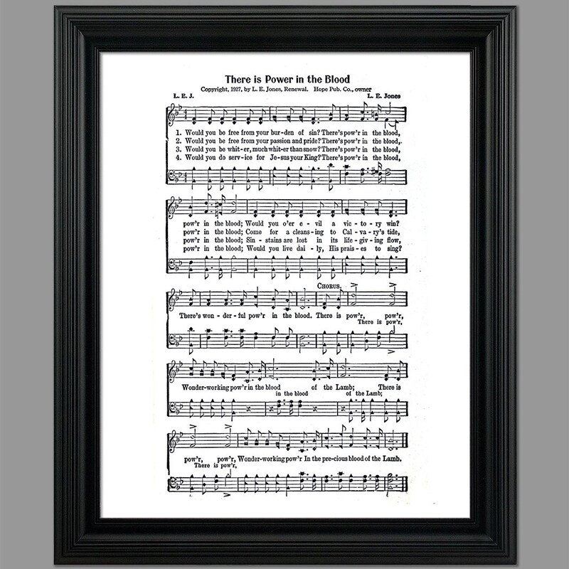In the Blood Hymn - Etsy