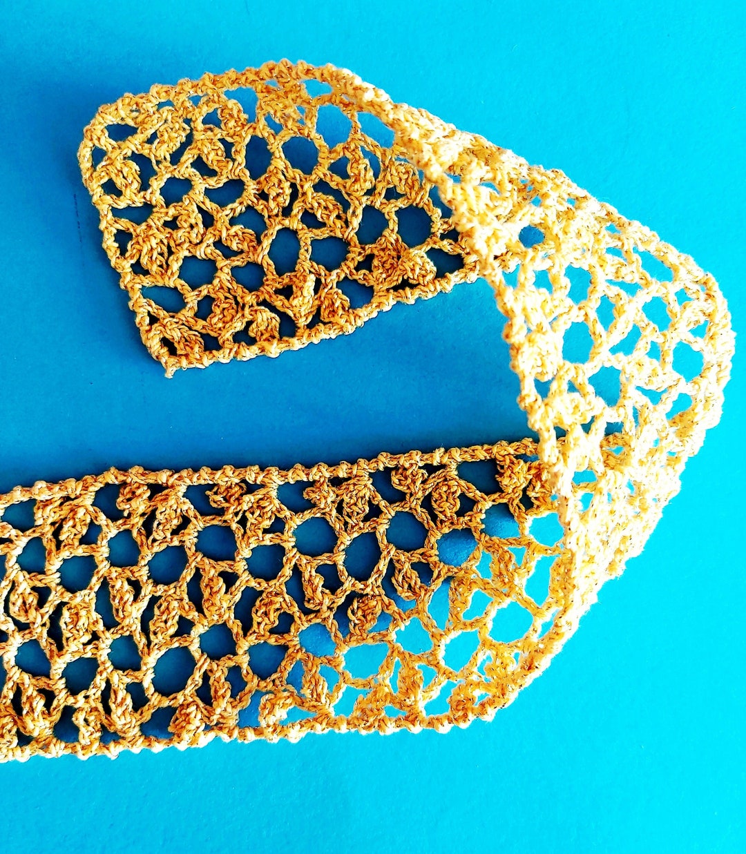 Handcrochet Yellow Lace Trim, Yellow Dress Trim, Handcrochet Ribbon ...